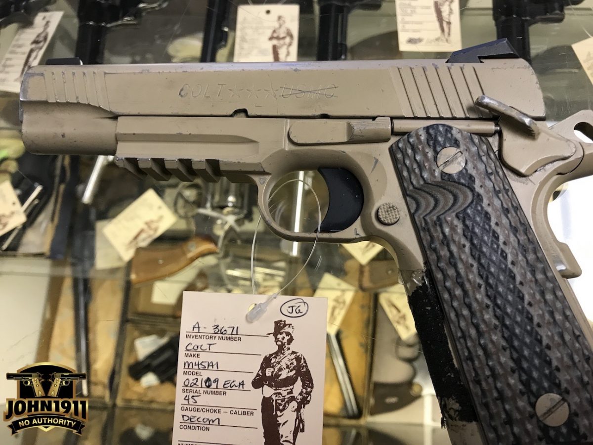 USMC Colt M45A1 Decommissioned Pistol - John1911.com Gun Blog